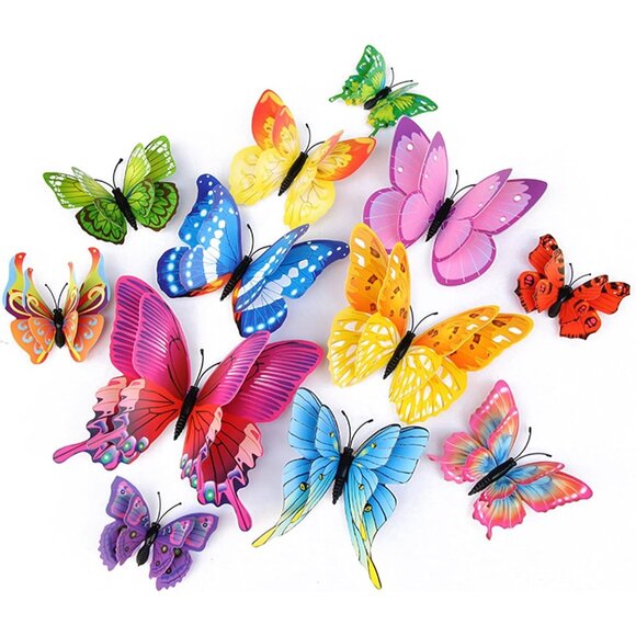 Wall Decor | New Butterfly Wall Decor 24 Pcs 3d Magnetic Butterflies ...